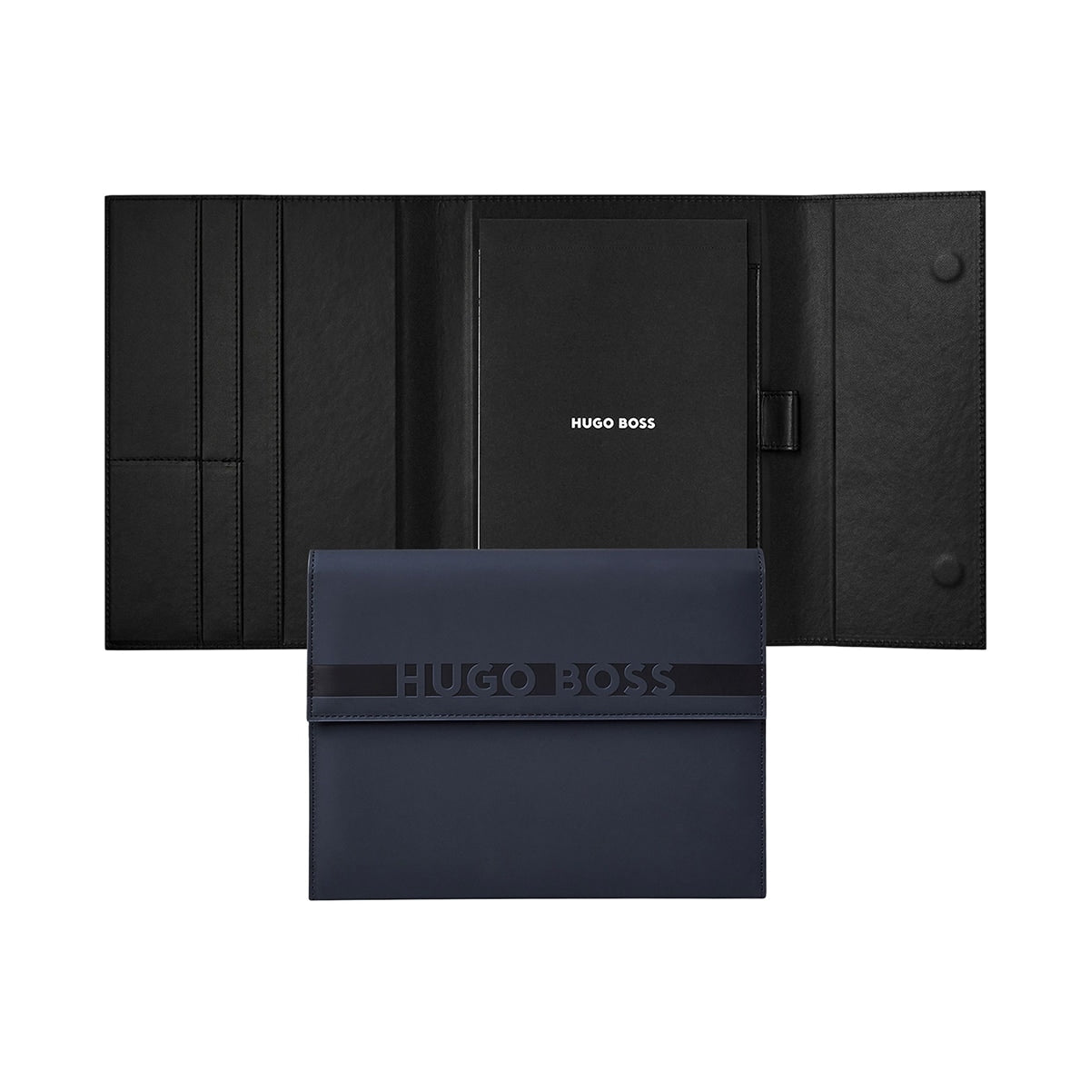 HUGO BOSS® Schreibmappe Cloud Matte A5 blau | Kostenloser Versand – Penoblo